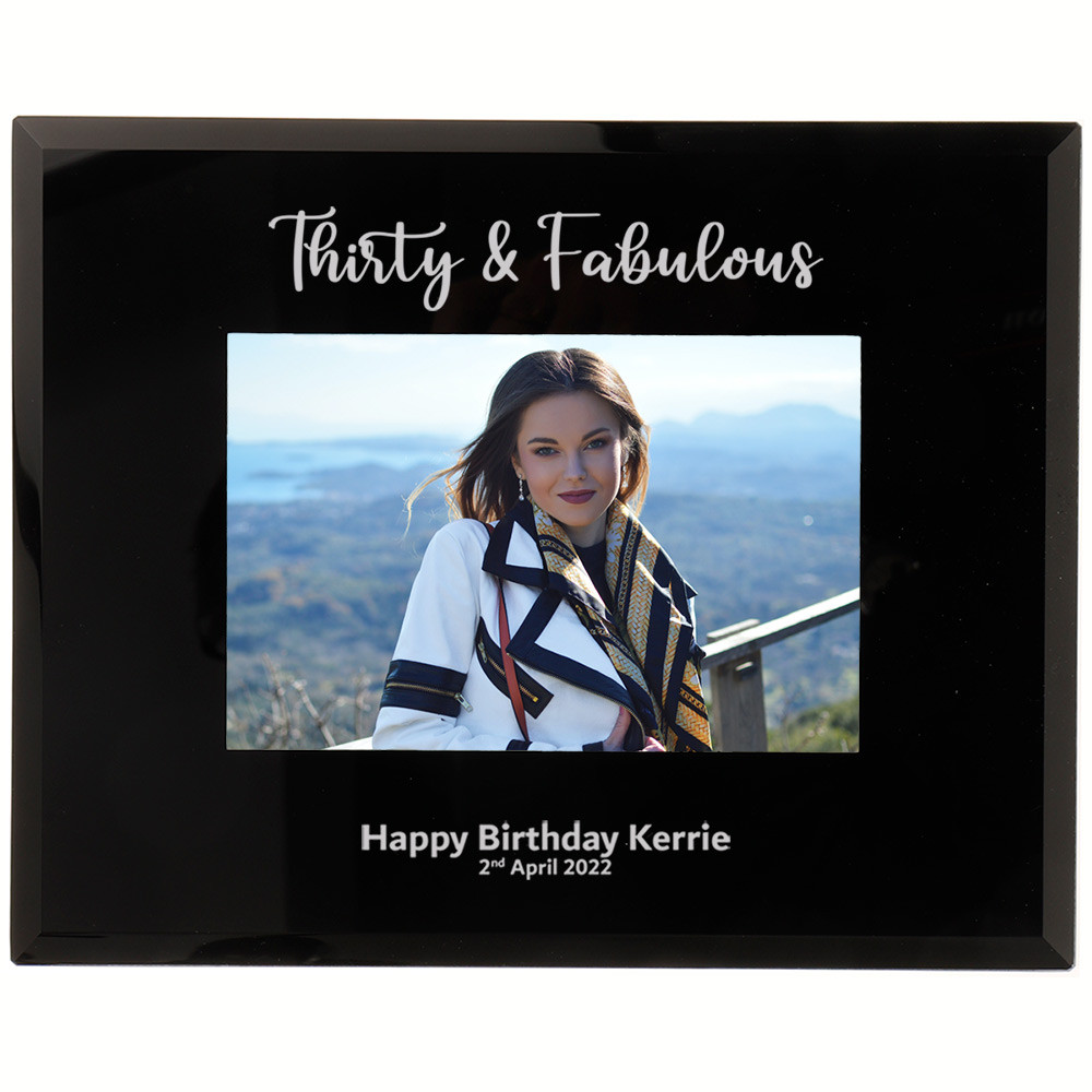 30th Birthday Gift Thirty & Fabulous Photo Frame - Ellie Charles