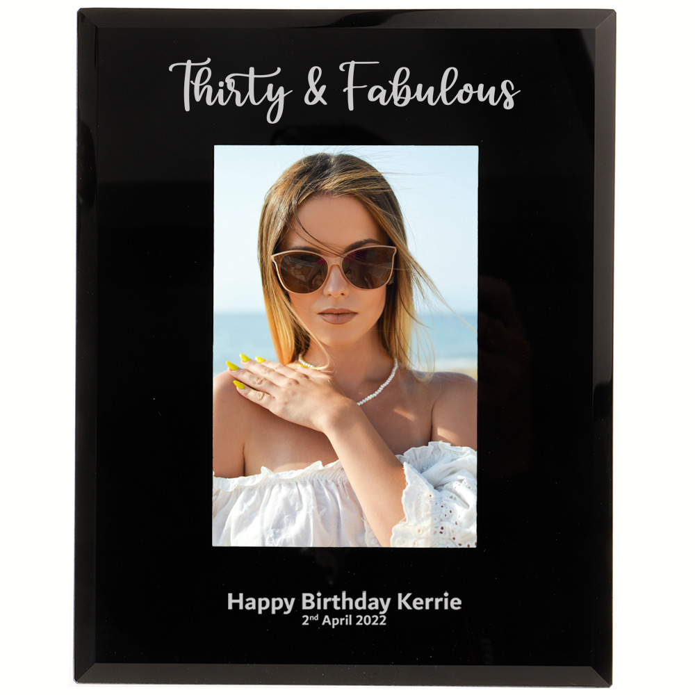 30th Birthday Gift Thirty & Fabulous Photo Frame - Ellie Charles