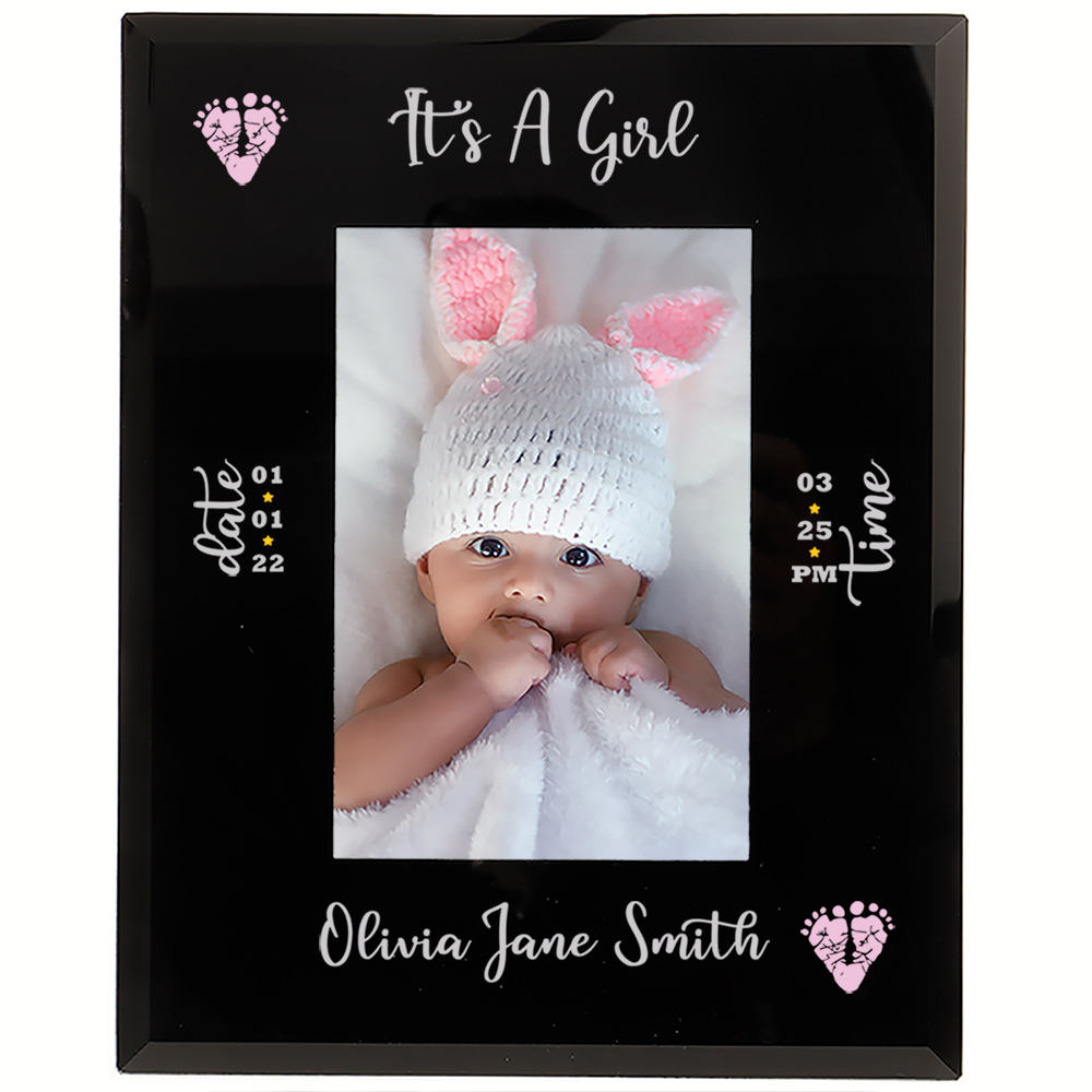 personalised New baby girl photo frame - Ellie Charles