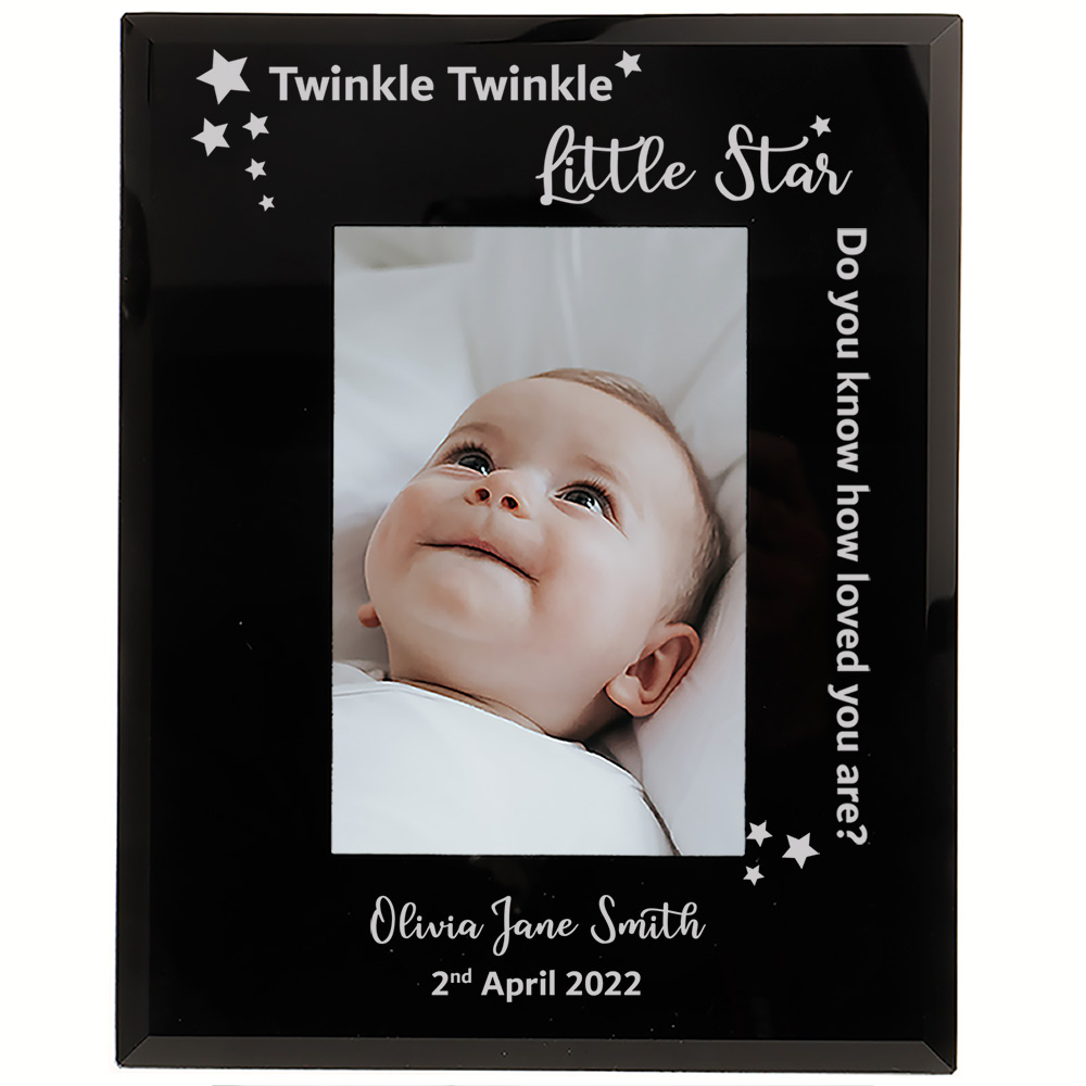 New baby Girl or New Baby Boy photo frame 6x4" or 7x5" - Ellie Charles