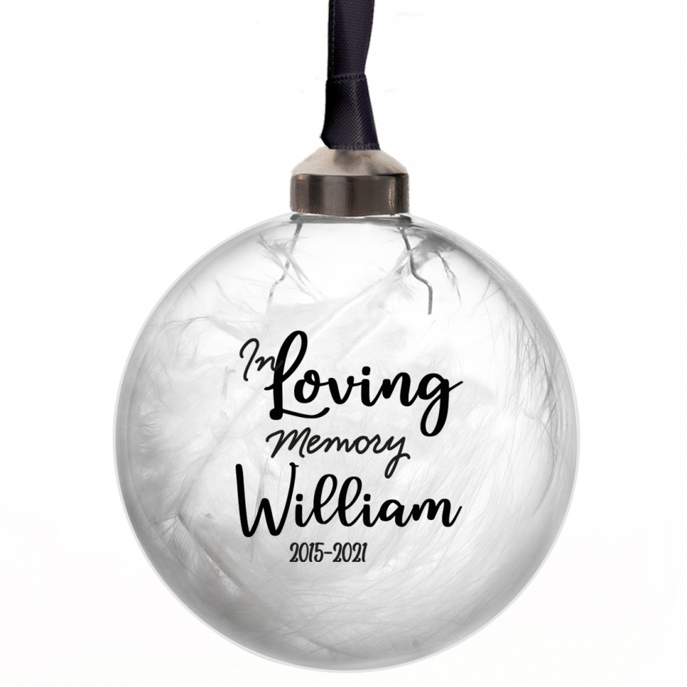 In Loving Memory Glass Bauble In 11 Colours - Ellie Charles