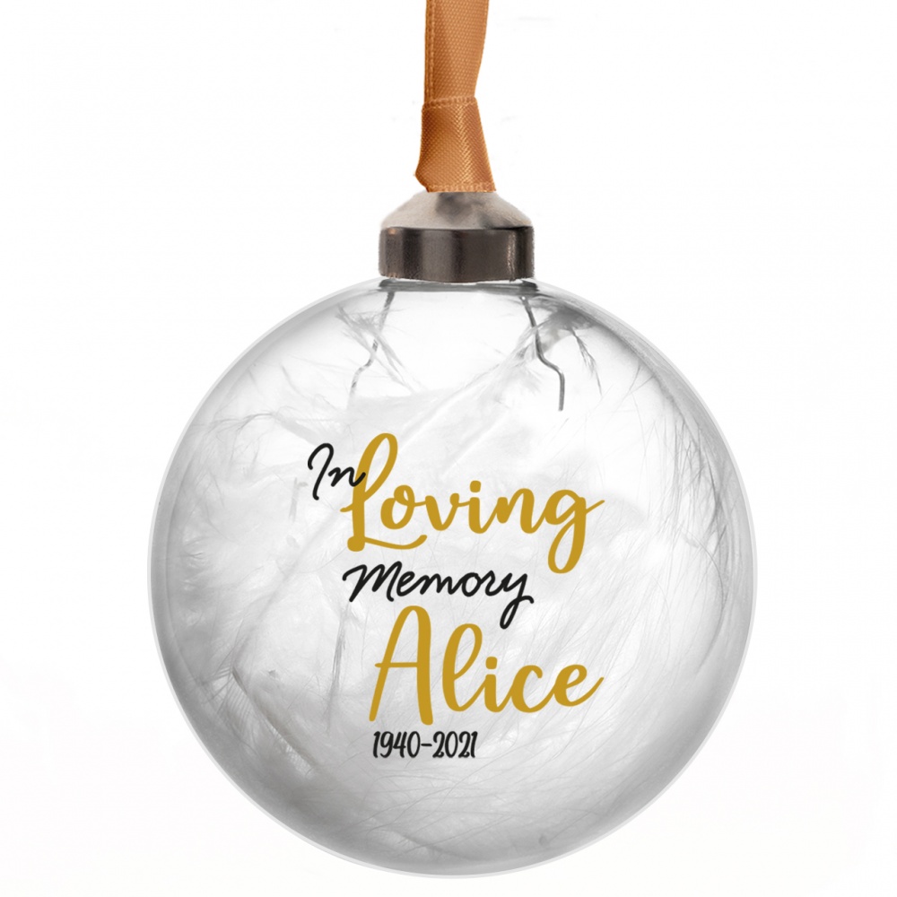In Loving Memory Glass Bauble In 11 Colours - Ellie Charles