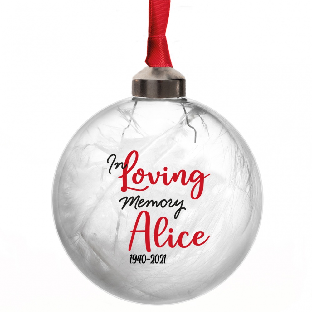 In Loving Memory Glass Bauble In 11 Colours - Ellie Charles