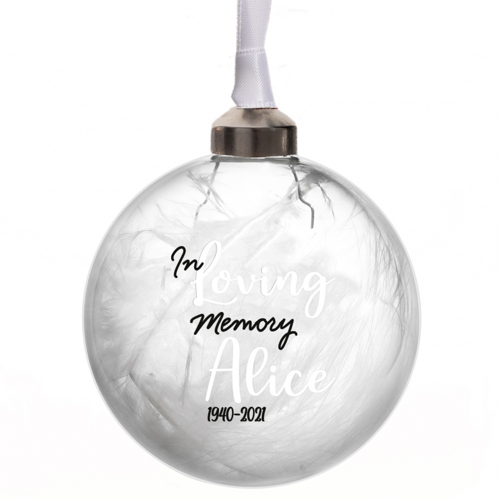 In Loving Memory Glass Bauble In 11 Colours - Ellie Charles