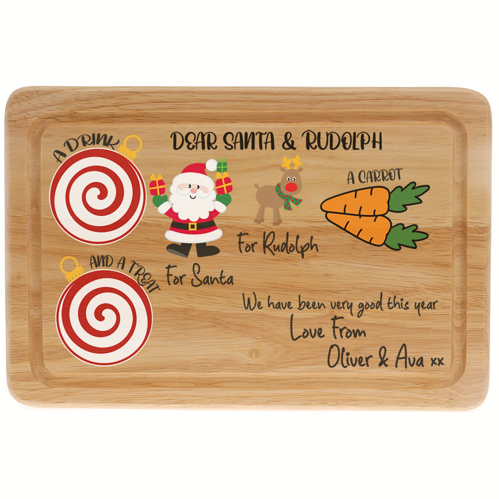 Christmas Eve Santa And Rudolph Treat Plate - Ellie Charles