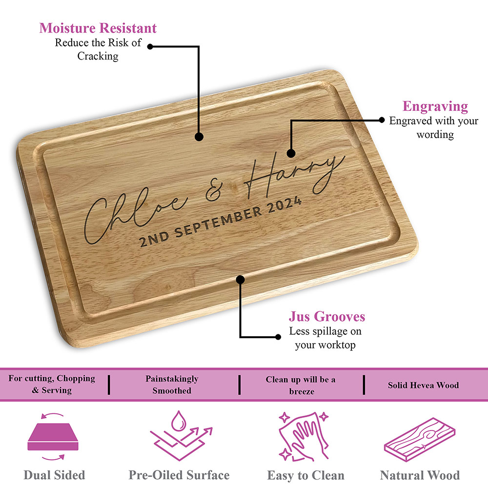 couples chopping board gift - Ellie Charles