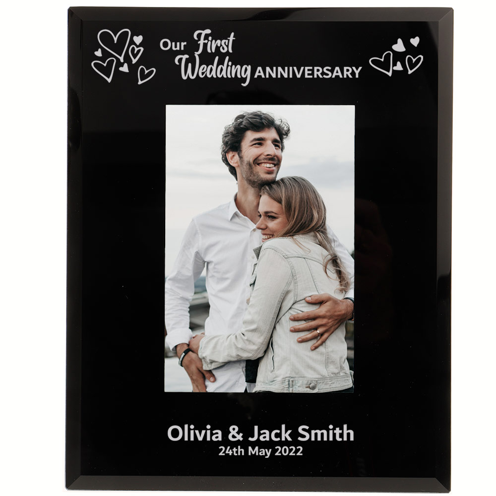 First Wedding Anniversary Gift 1st Wedding Anniversary Photo Frame ...
