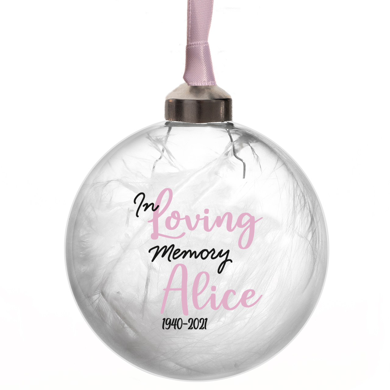 In Loving Memory Glass Bauble In 11 Colours - Ellie Charles